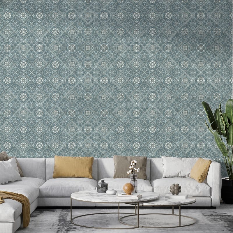 Capel Burmese Flower Fabric Wallpaper Covers an area up to 4.2mX3m with ...